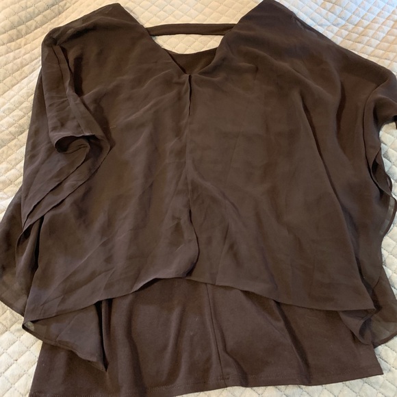 Adele & May | Tops | Adele May Fly Away Drape Semi Sheer Top Shirt ...